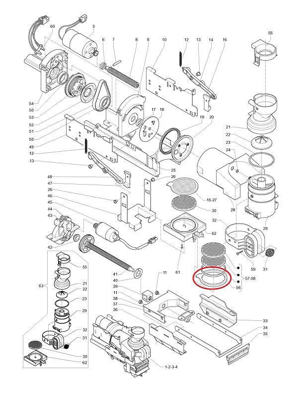 Dichtung für Metallfilter Evoca Necta Wittenborg Koro Brio FB7100 ...